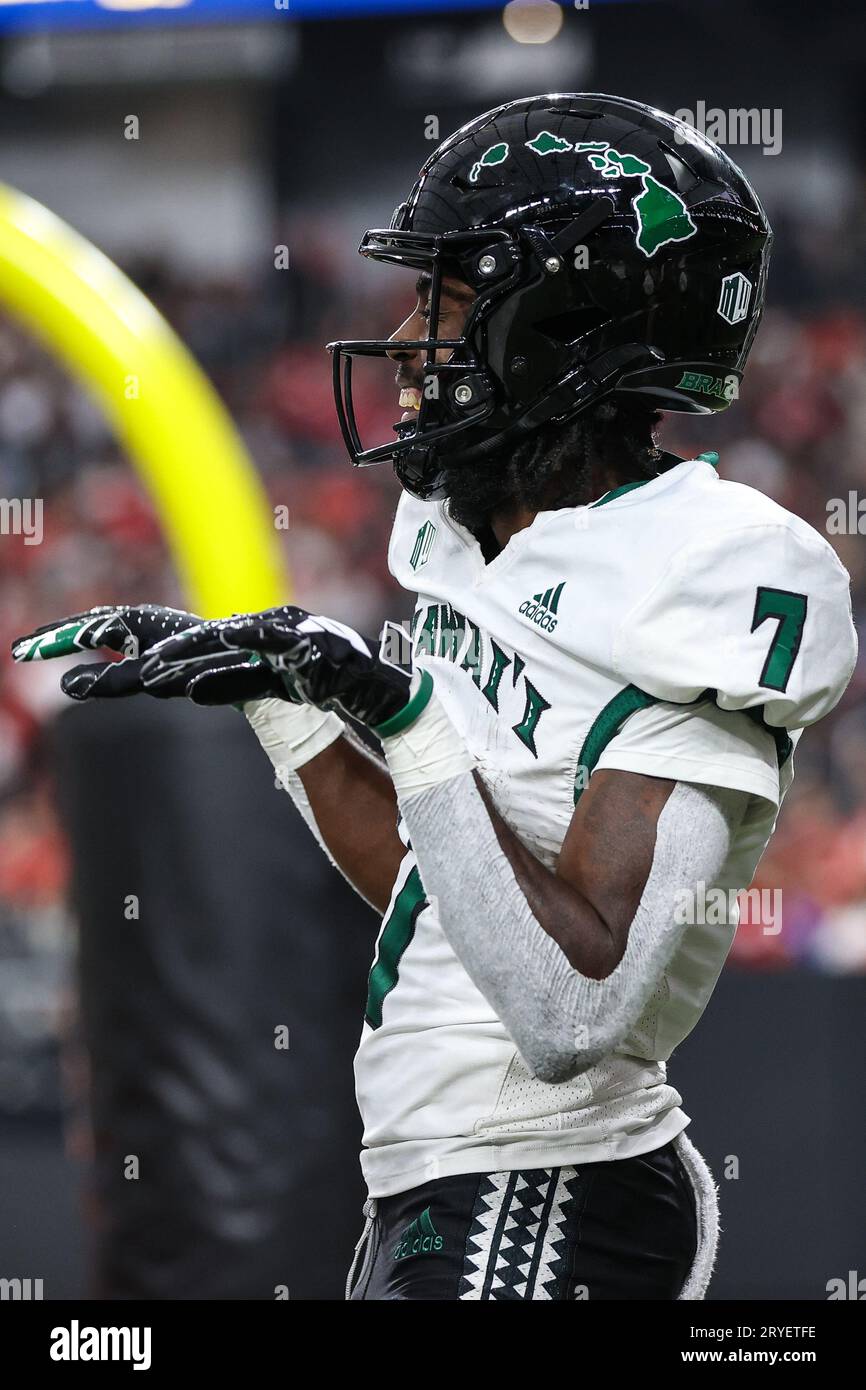 September 30, 2023: Hawaii Rainbow Warriors wide receiver Steven ...