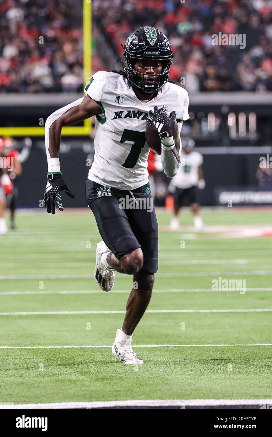 September 30, 2023: Hawaii Rainbow Warriors wide receiver Steven ...