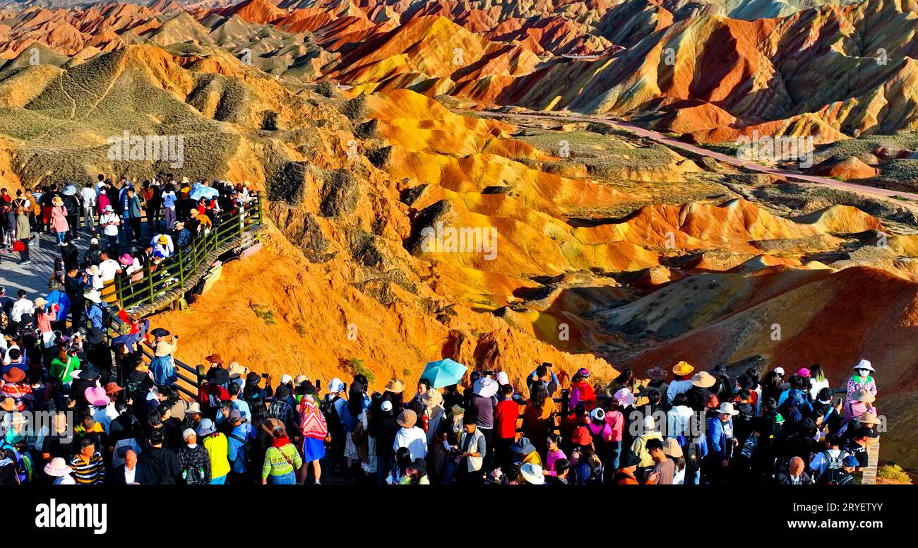 Zhangye, China. 01st Oct, 2023. ZHANGYE, CHINA - SEPTEMBER 30, 2023 - A ...