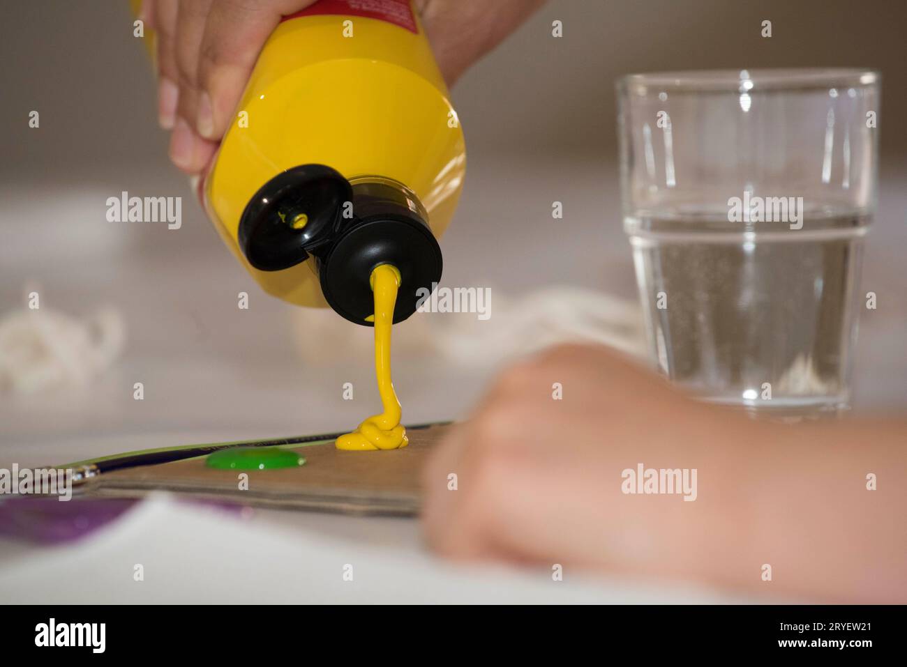 The color yellow, associated with amusement and envy Stock Photo - Alamy