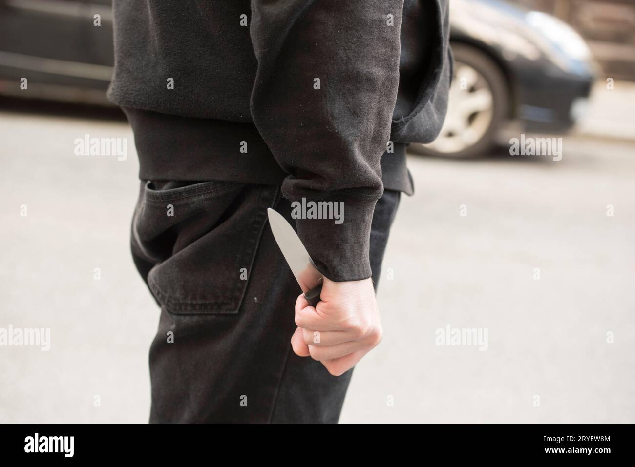 An attacker with a knife Stock Photo - Alamy