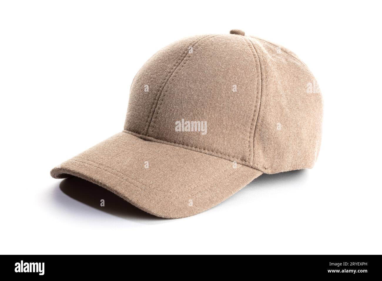 Brown baseball cap isolated on white background Stock Photo - Alamy