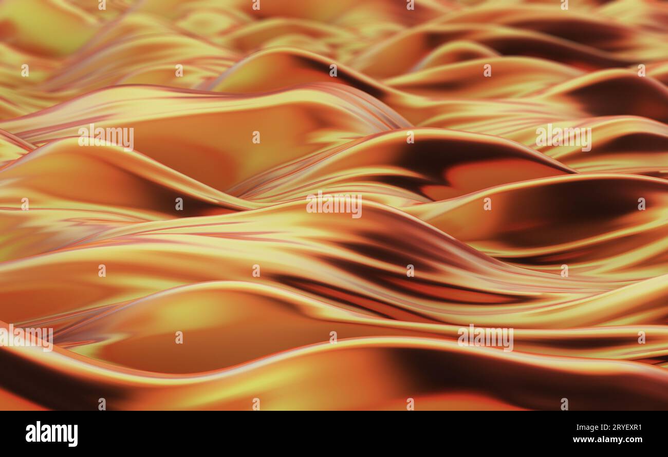 Smooth golden waves Stock Photo - Alamy