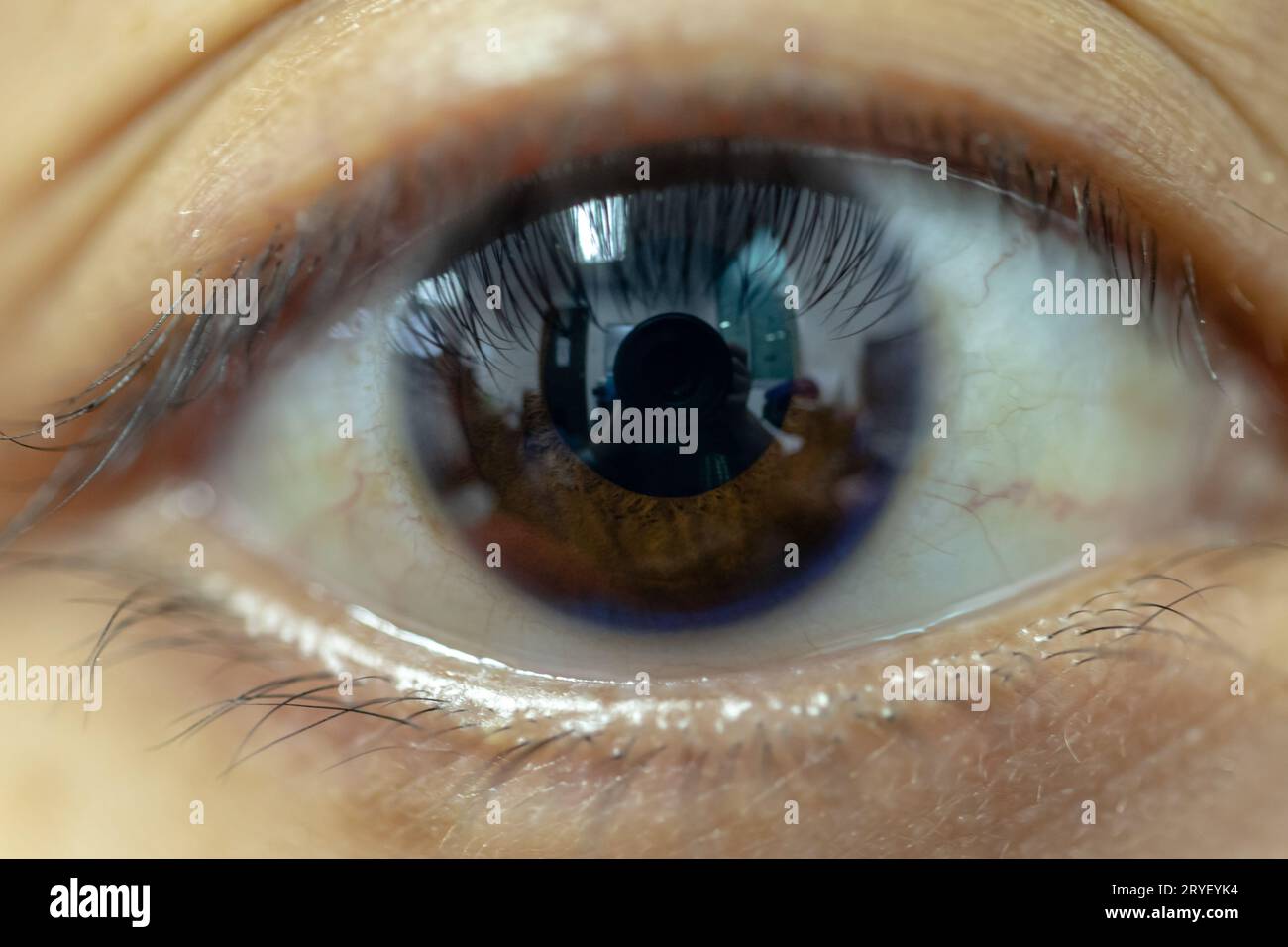 Extreme close-up of Southeast Asian Muslim lady eyes Stock Photo - Alamy