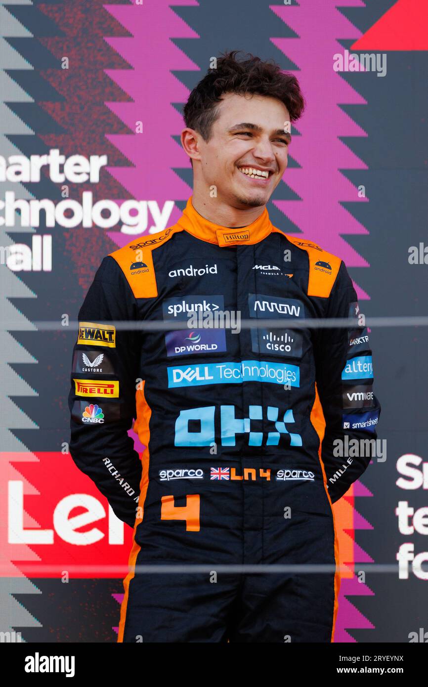 Lando norris podium hi-res stock photography and images - Alamy