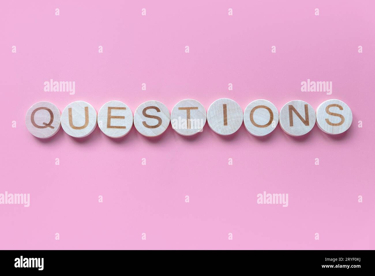 QnA or questions and answers concept. Alphabet of word questions Stock ...