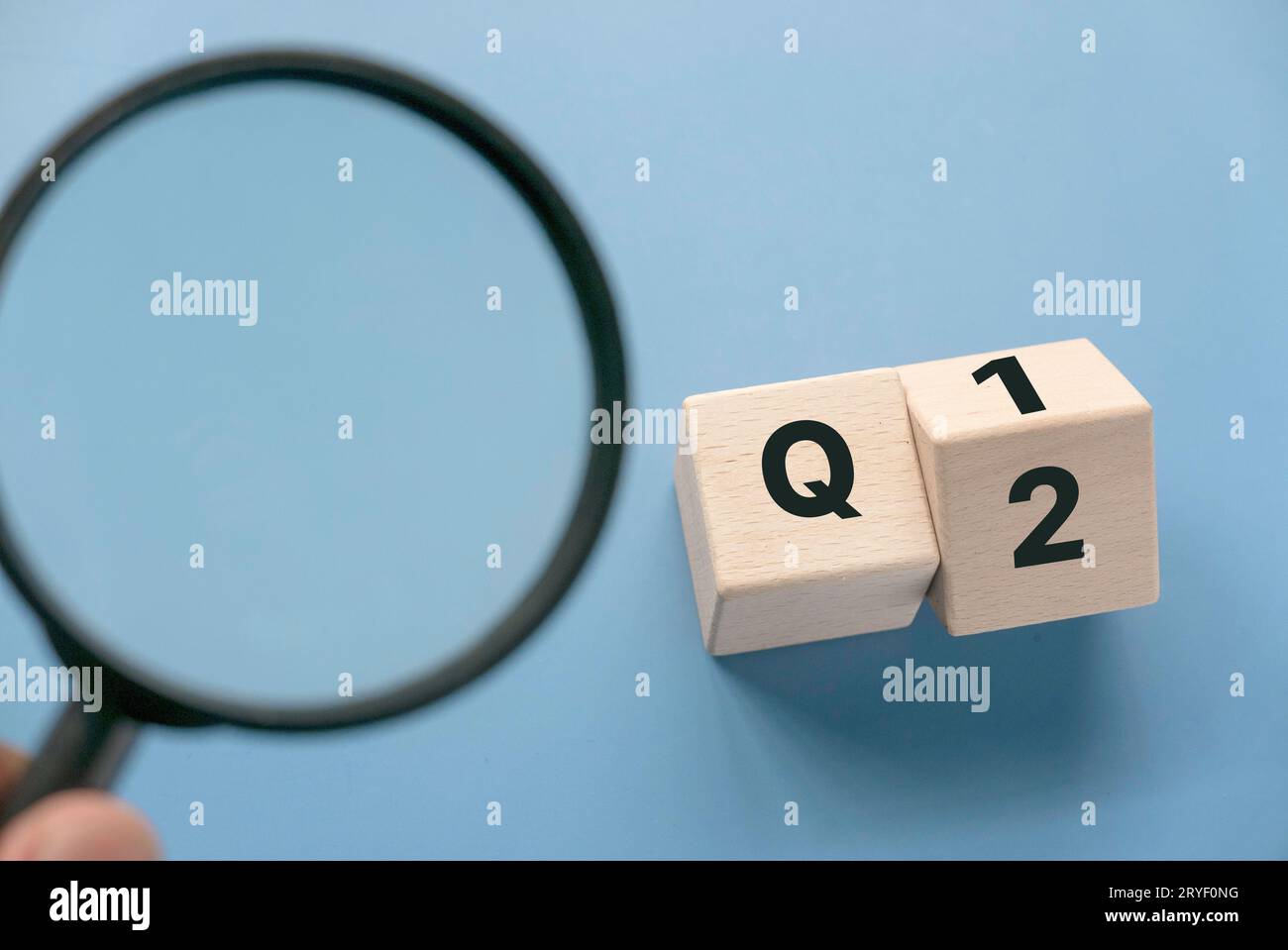 Quarterly report concept.Company financial report.Business charts ...