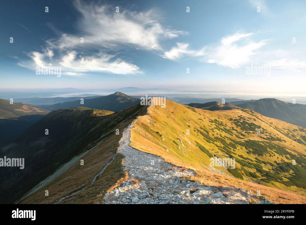 Beautiful panoramic view carpathian mountains hi-res stock photography ...