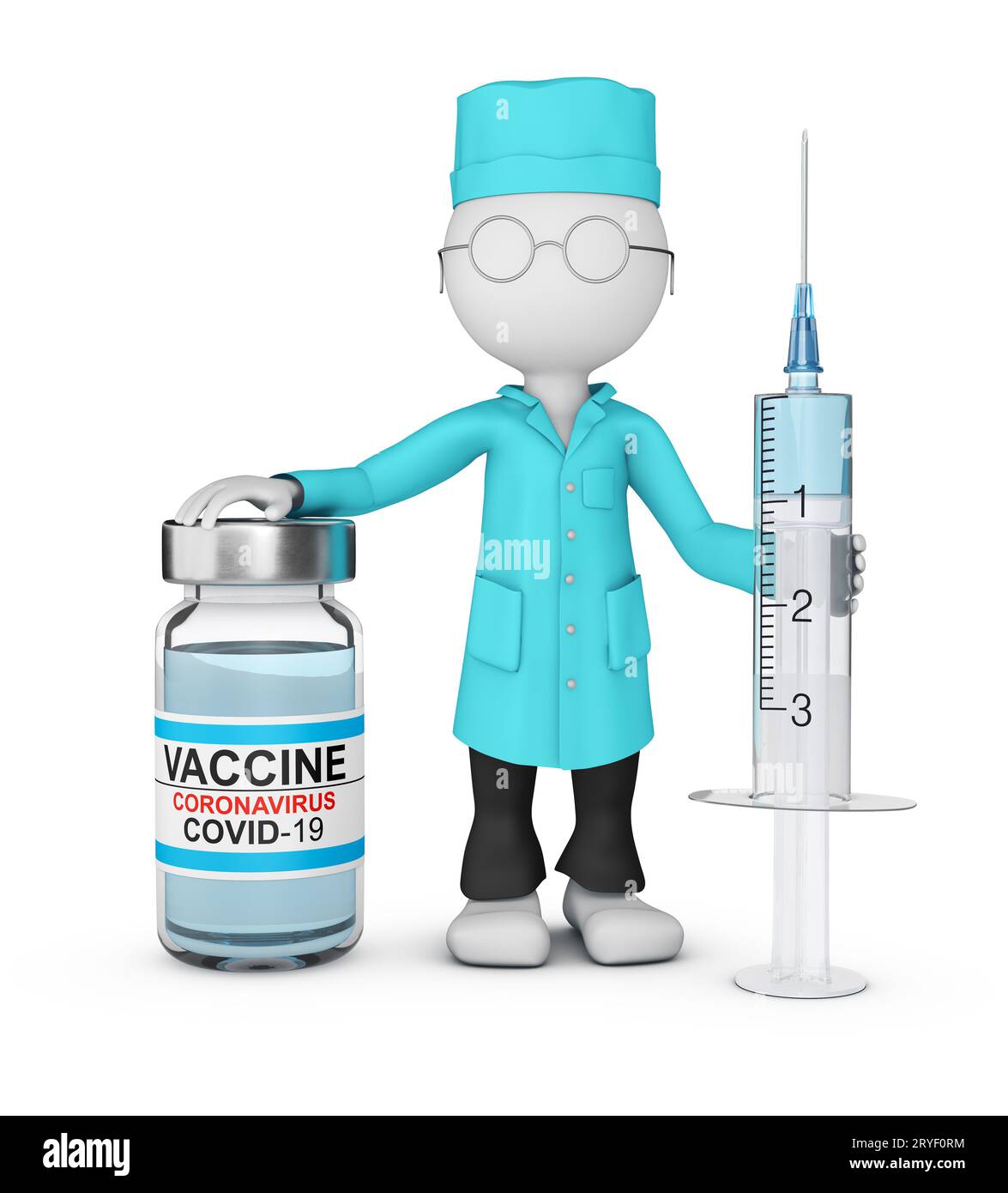 Doctor vaccination cartoon Cut Out Stock Images & Pictures - Alamy