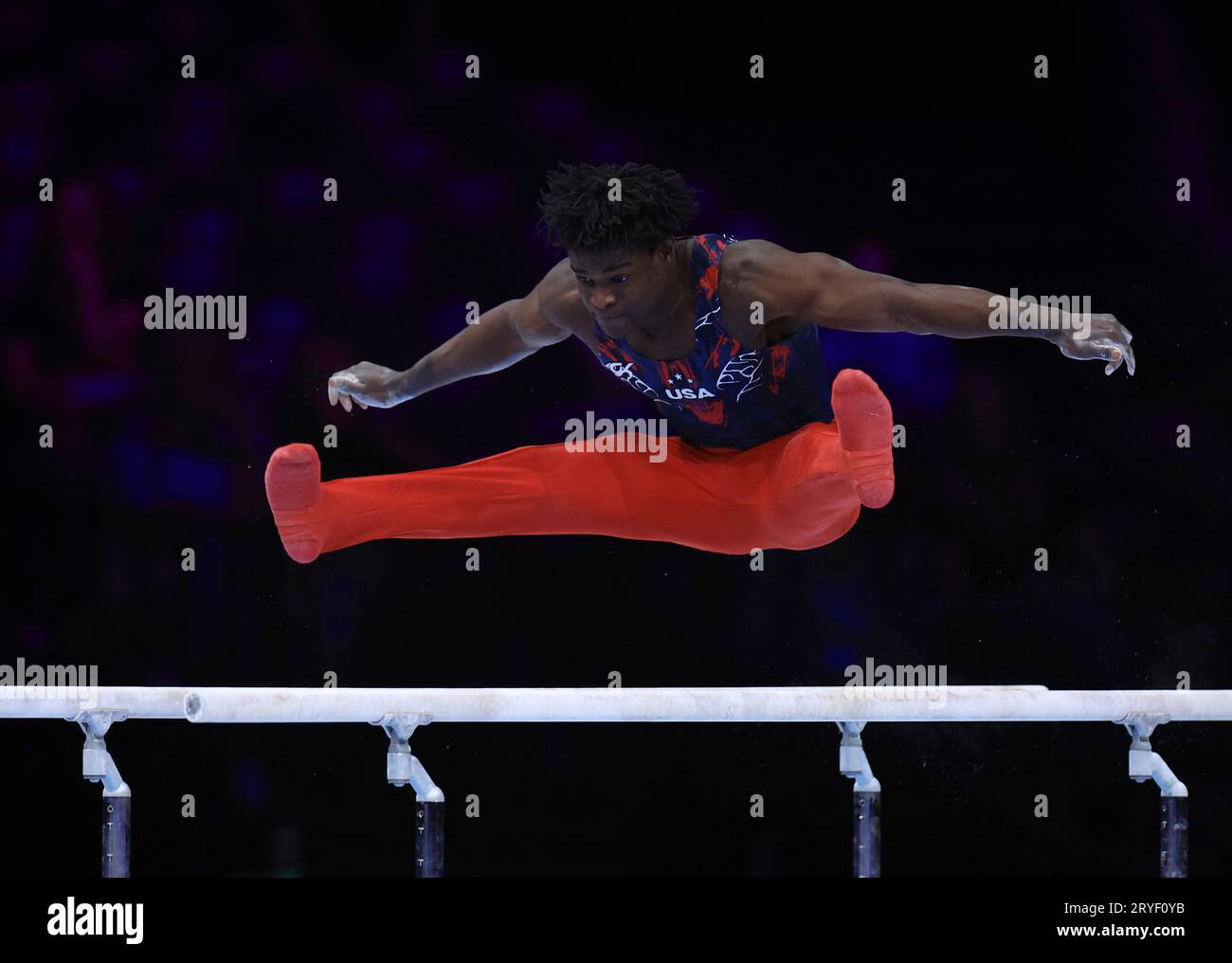RICHARD Frederick of United States performs during parallel bars of ...