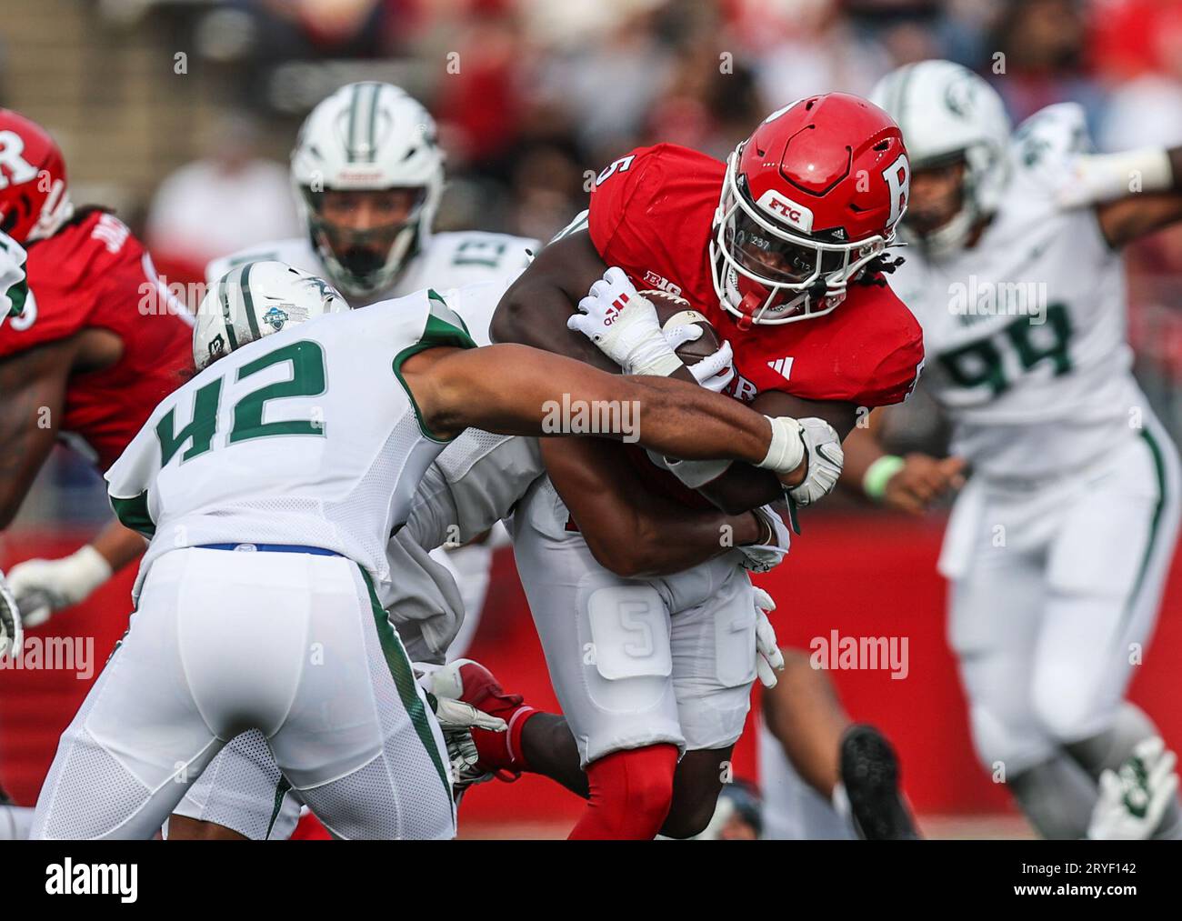 Piscataway, NJ, USA. 30th Sep, 2023. Rutgers Scarlet Knights running ...