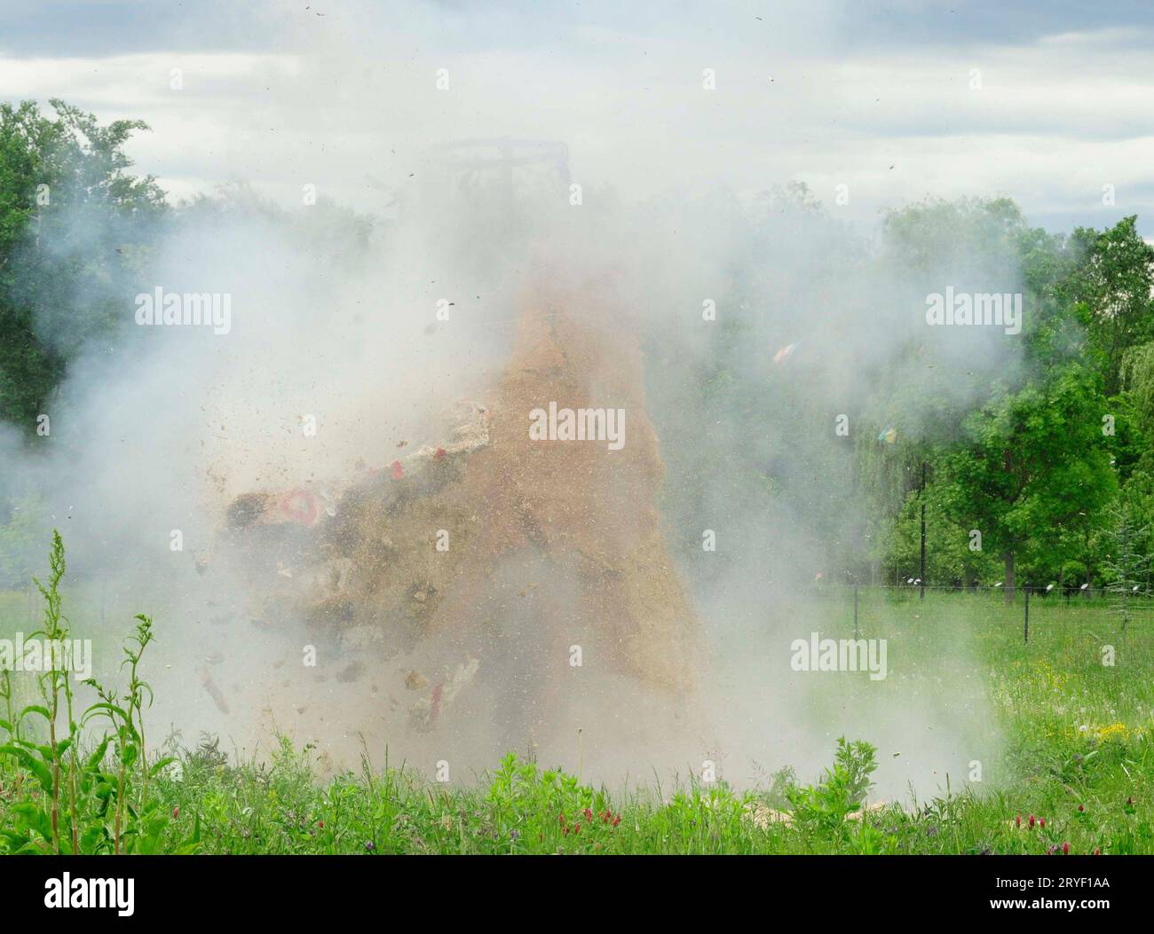Blasting operations and explosion in mining Stock Photo - Alamy