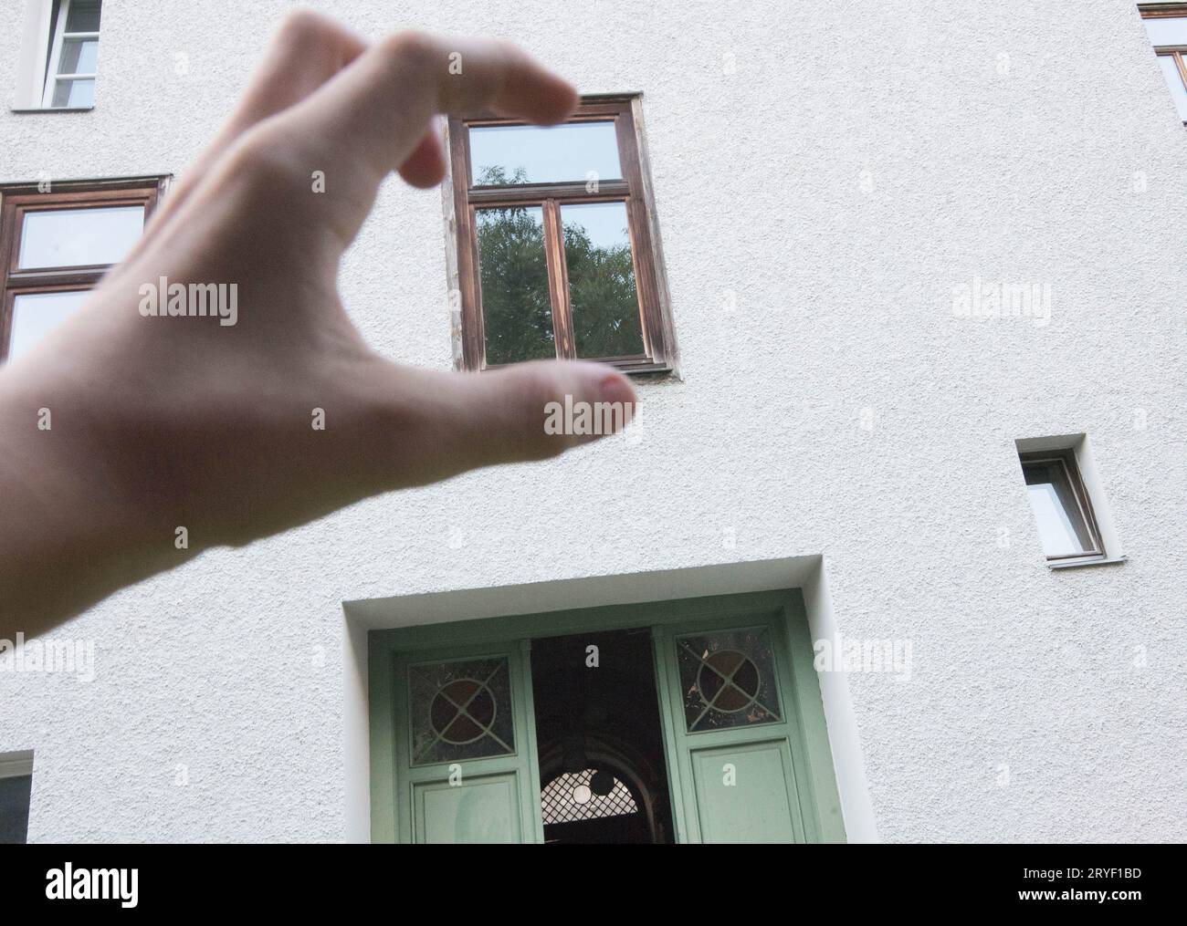 Window pane in a building Stock Photo - Alamy