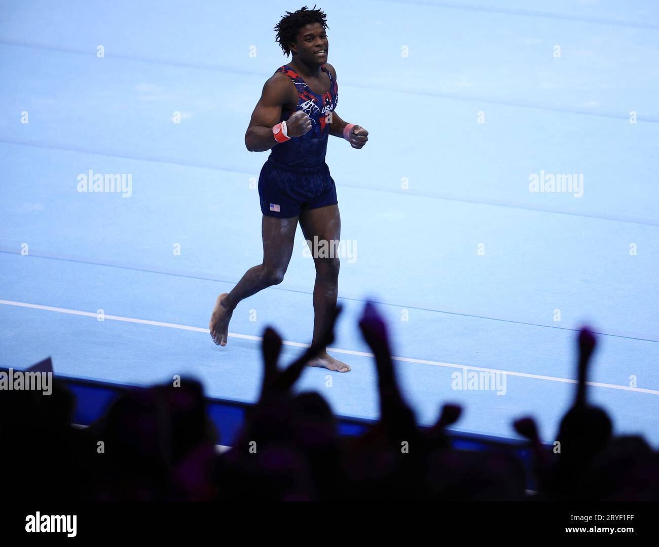 RICHARD Frederick of United States reacts during floor of qualification ...