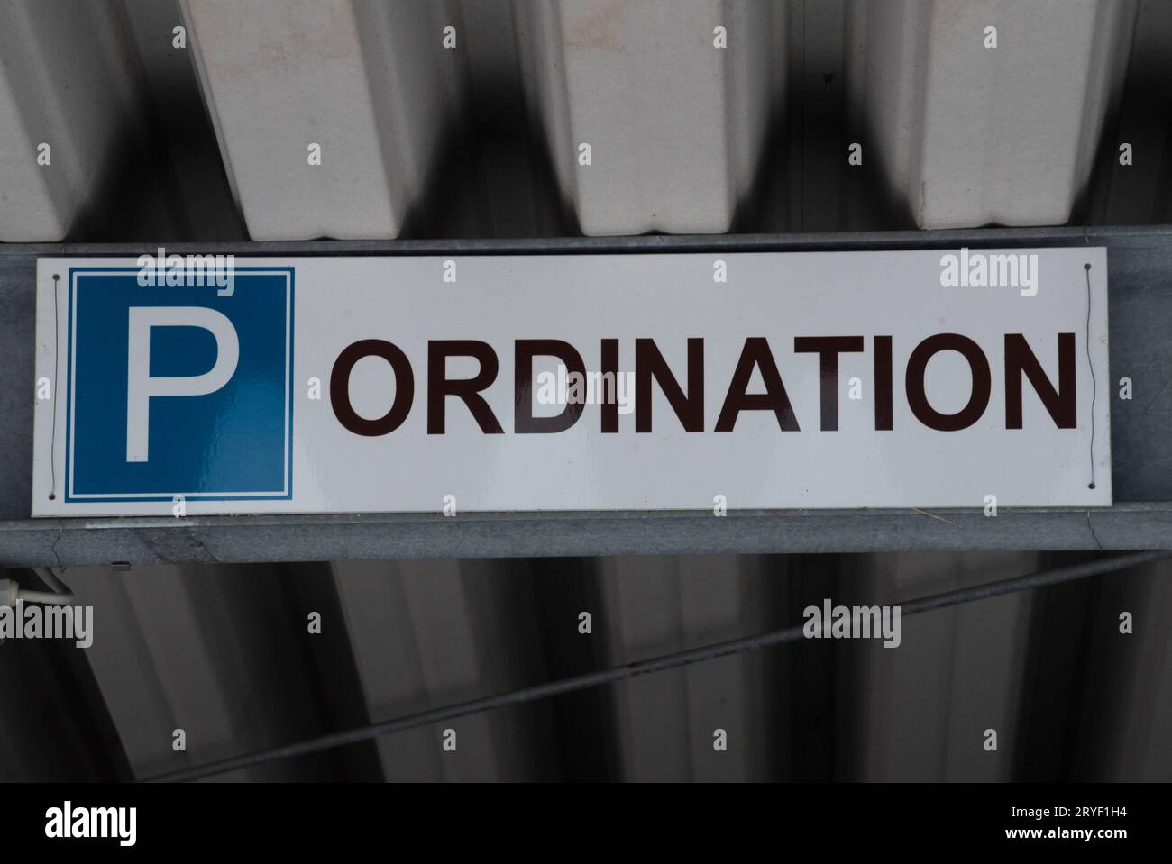 Ordination sign in front of a doctor's office Stock Photo - Alamy