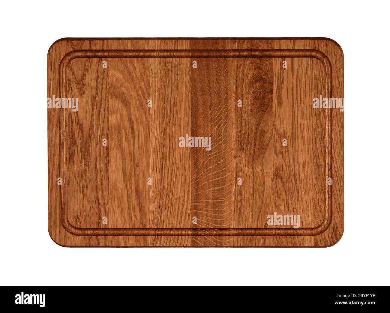 Oak wood cutting board isolated on white Stock Photo - Alamy