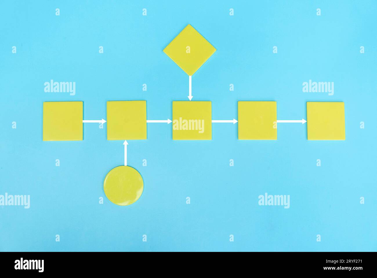 Concept of business process and workflow automation with flowchart ...