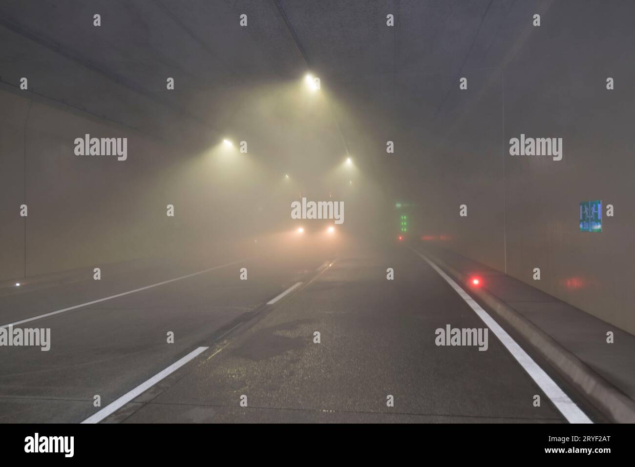Visual conditions in a road tunnel Stock Photo - Alamy