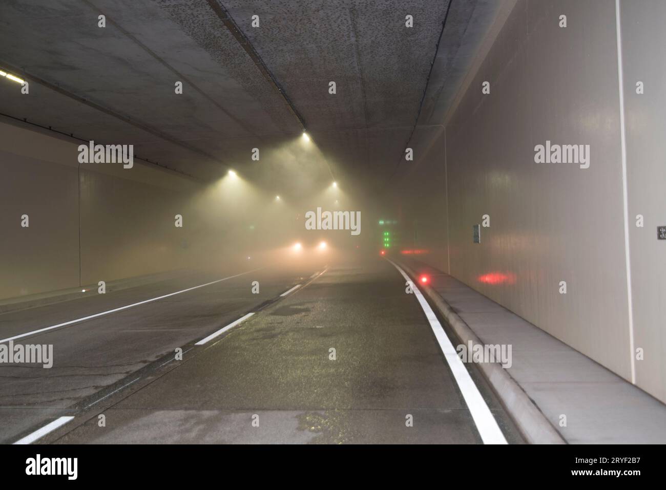 Visual conditions in a road tunnel Stock Photo - Alamy