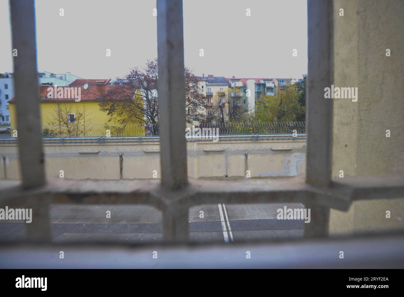 Prison window with bars Stock Photo - Alamy
