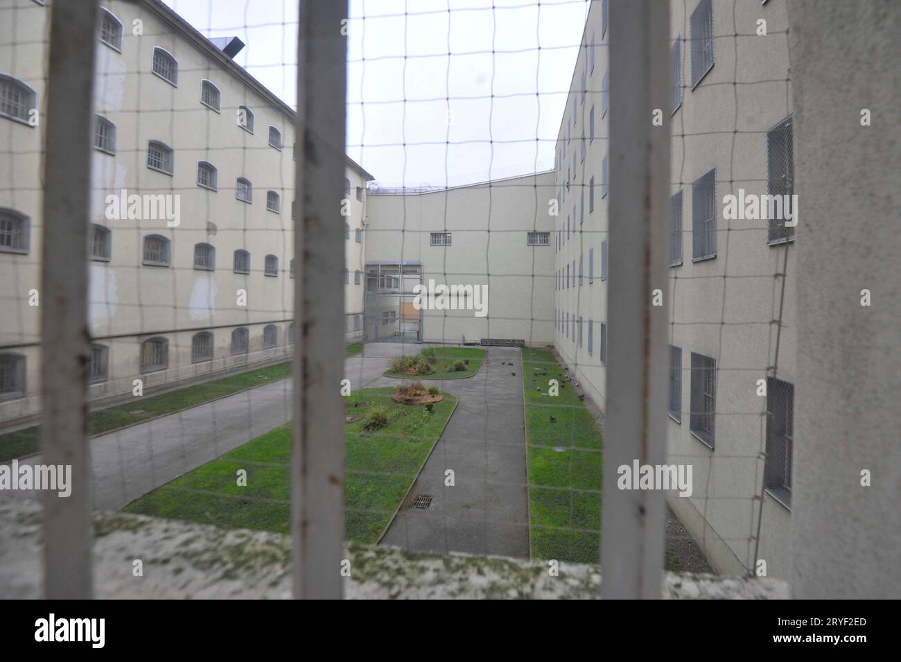 Prison window with bars Stock Photo - Alamy