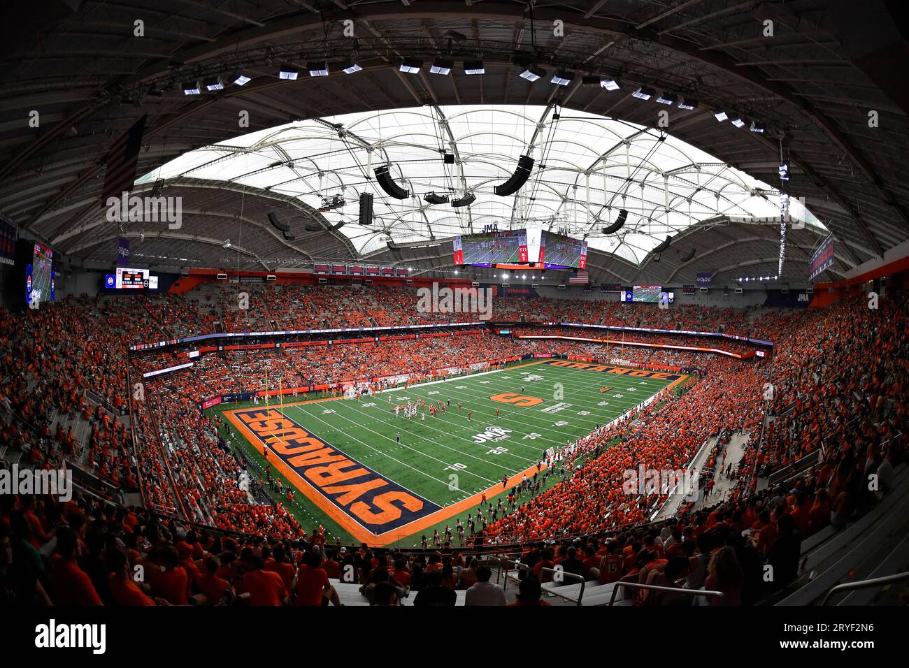 General overall interior view of the JMA Wireless Dome during the ...