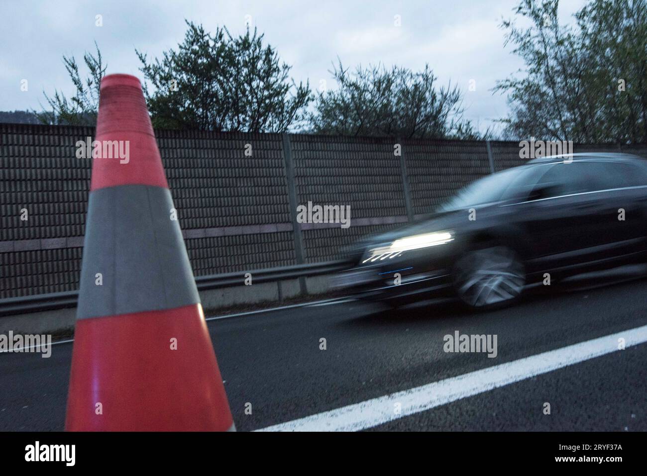 Light and visual conditions during car drive Stock Photo - Alamy