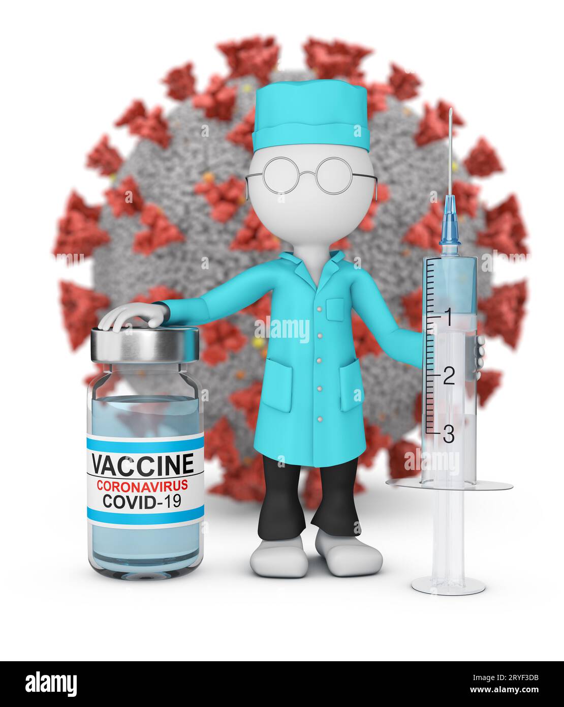 Doctor vaccination cartoon Cut Out Stock Images & Pictures - Alamy