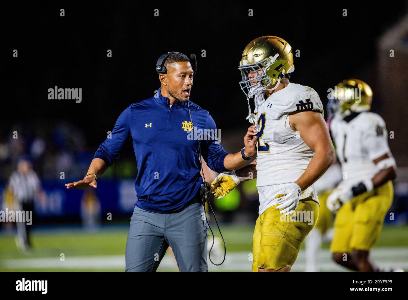September 30, 2023: Notre Dame Fighting Irish head coach Marcus Freeman ...