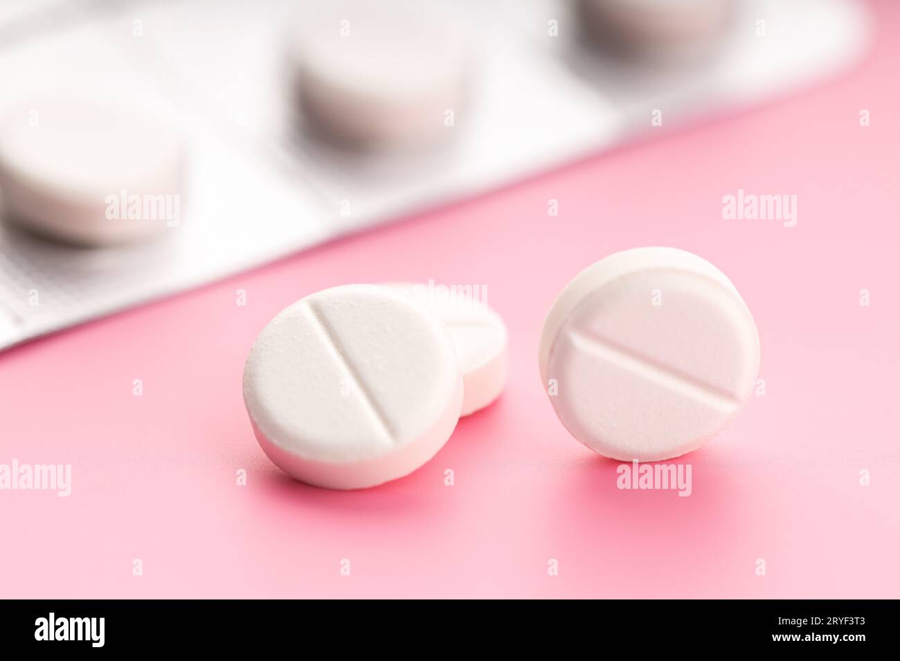 Group of Medicine pills on pink background. Medicine, healthcare and ...