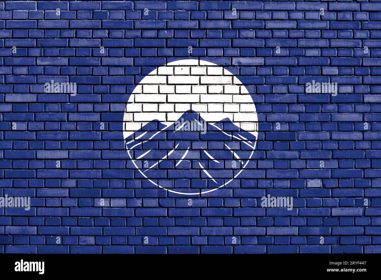 Flag of Kachin State, Myanmar painted on brick wall Stock Photo - Alamy