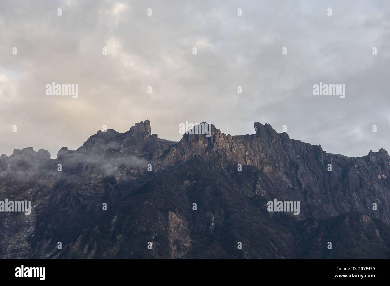 Extreme Close-up image of beautiful Mount Kinabalu, Sabah, Borneo Stock ...