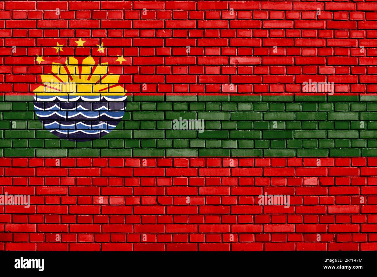 Flag of Cavite City, Philippines painted on brick wall Stock Photo - Alamy