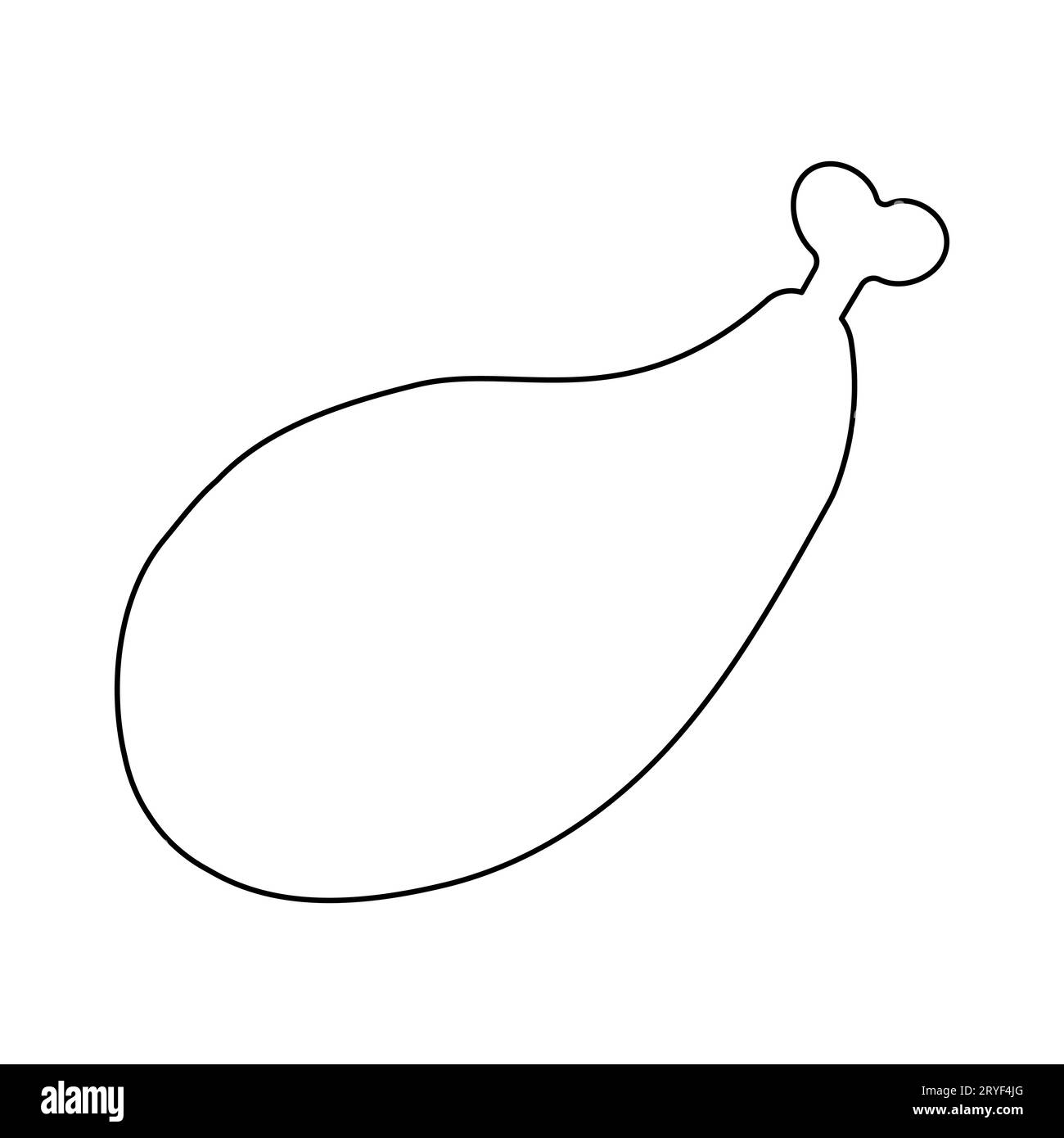 bbq meat bone line coloring icon element Stock Vector Image & Art - Alamy