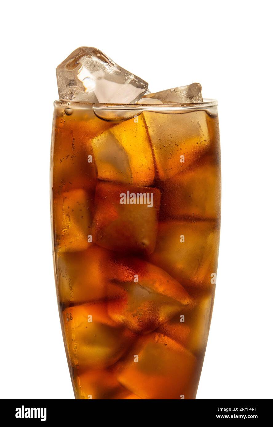 Glass of ice tea isolated on white Stock Photo - Alamy