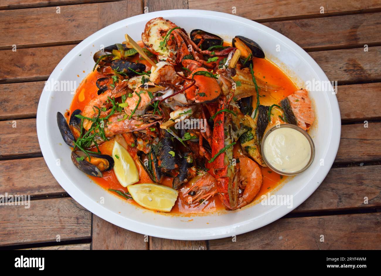 Wooden seafood hi-res stock photography and images - Alamy