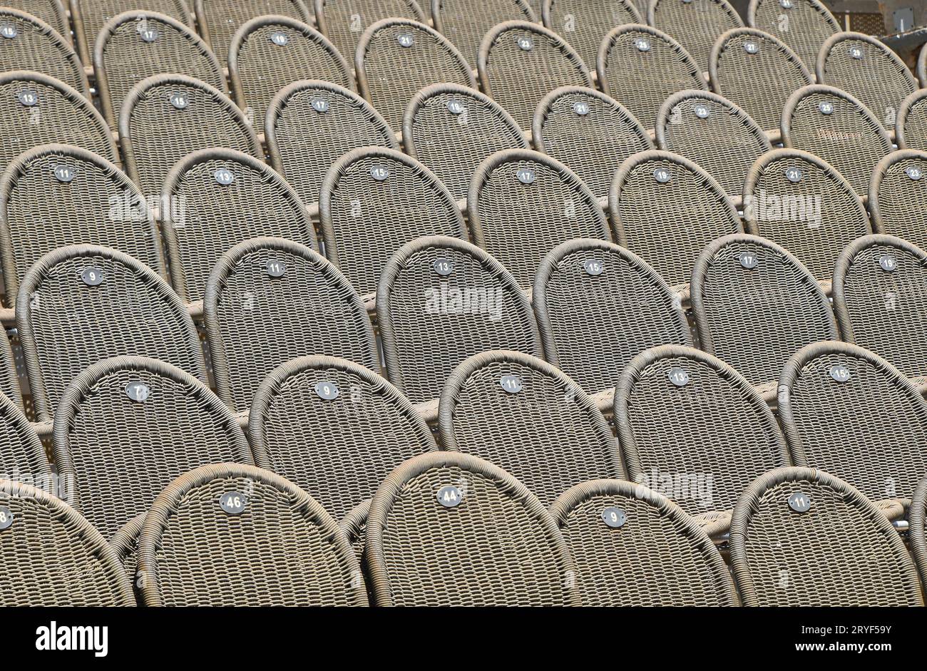 Rows of seats in open air concert hall auditorium Stock Photo - Alamy