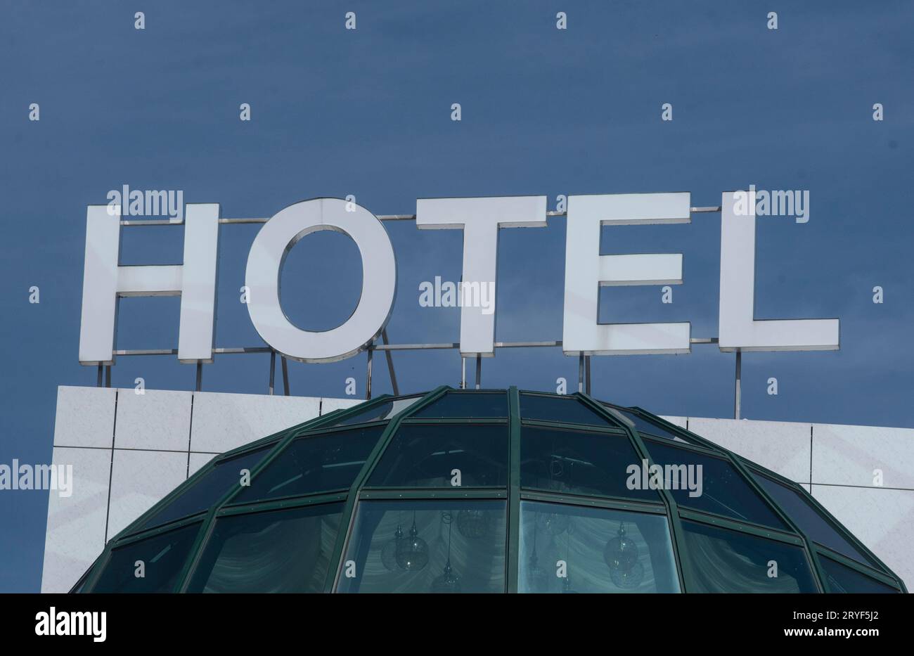 A hotel sign in tourism Stock Photo - Alamy