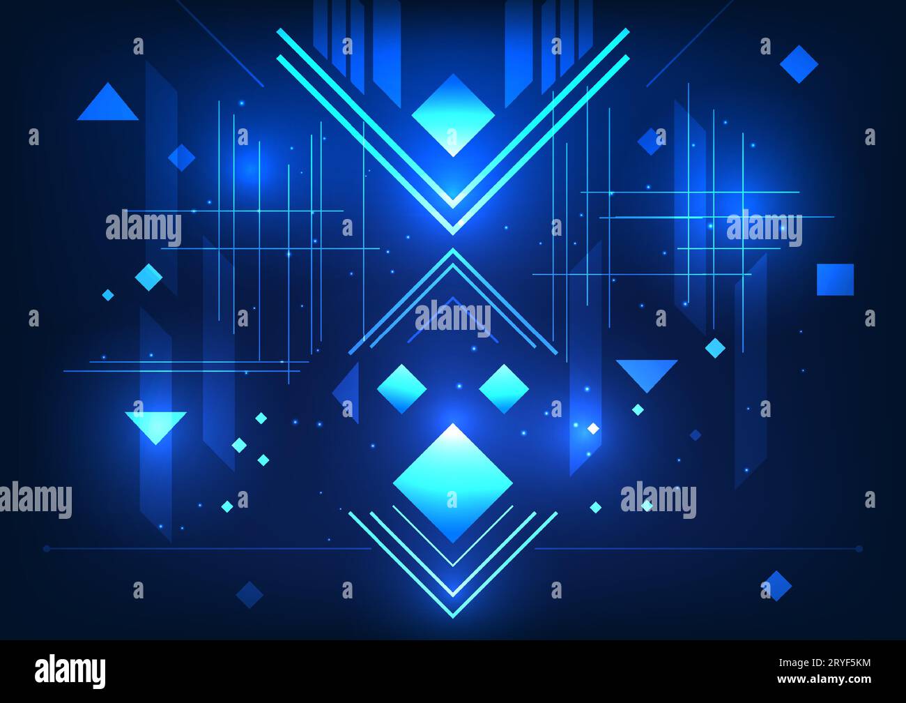 Abstract technology background Geometric shapes in the design emphasize ...