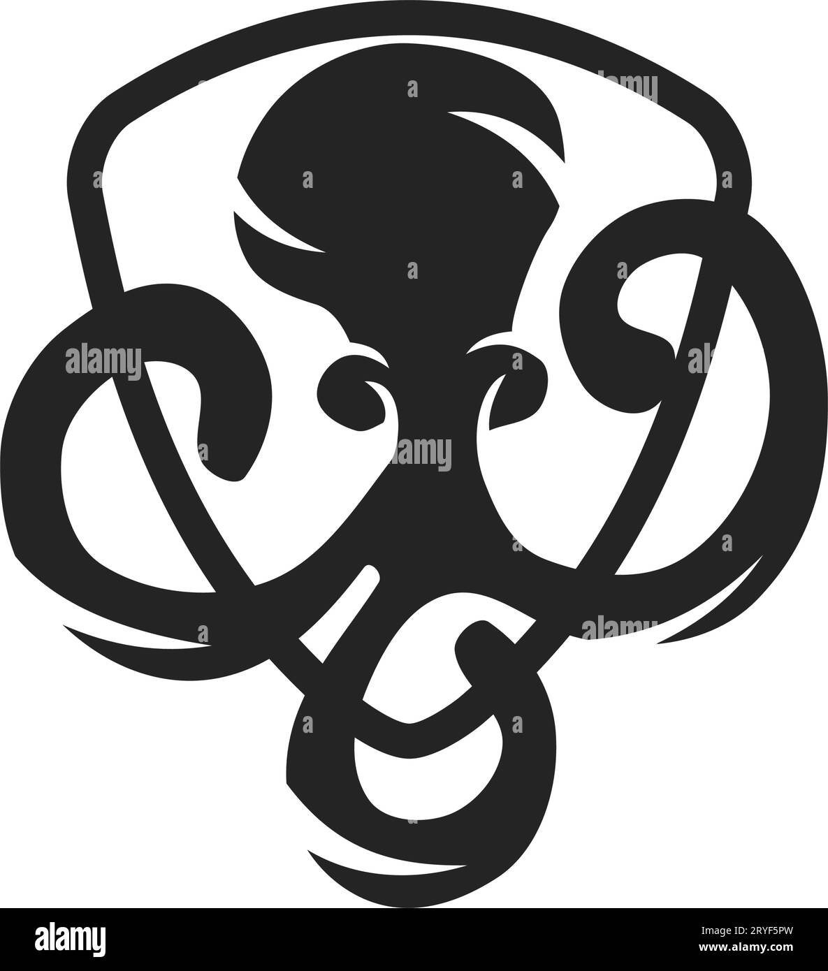 octopus logo template Isolated. Brand Identity. Icon Abstract Vector ...