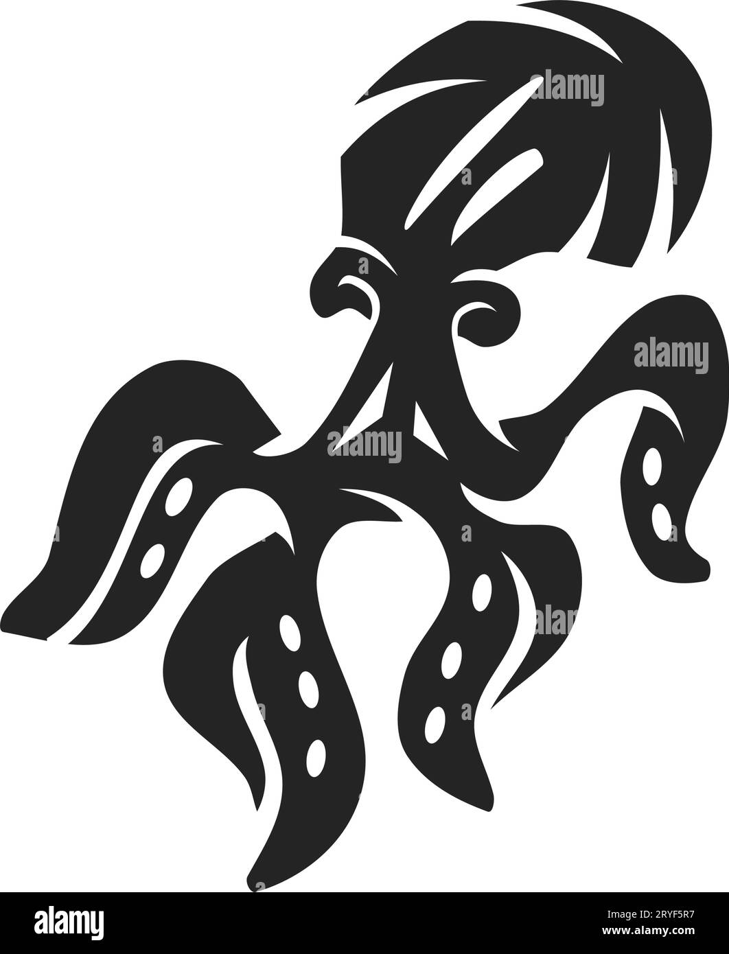 octopus logo template Isolated. Brand Identity. Icon Abstract Vector ...