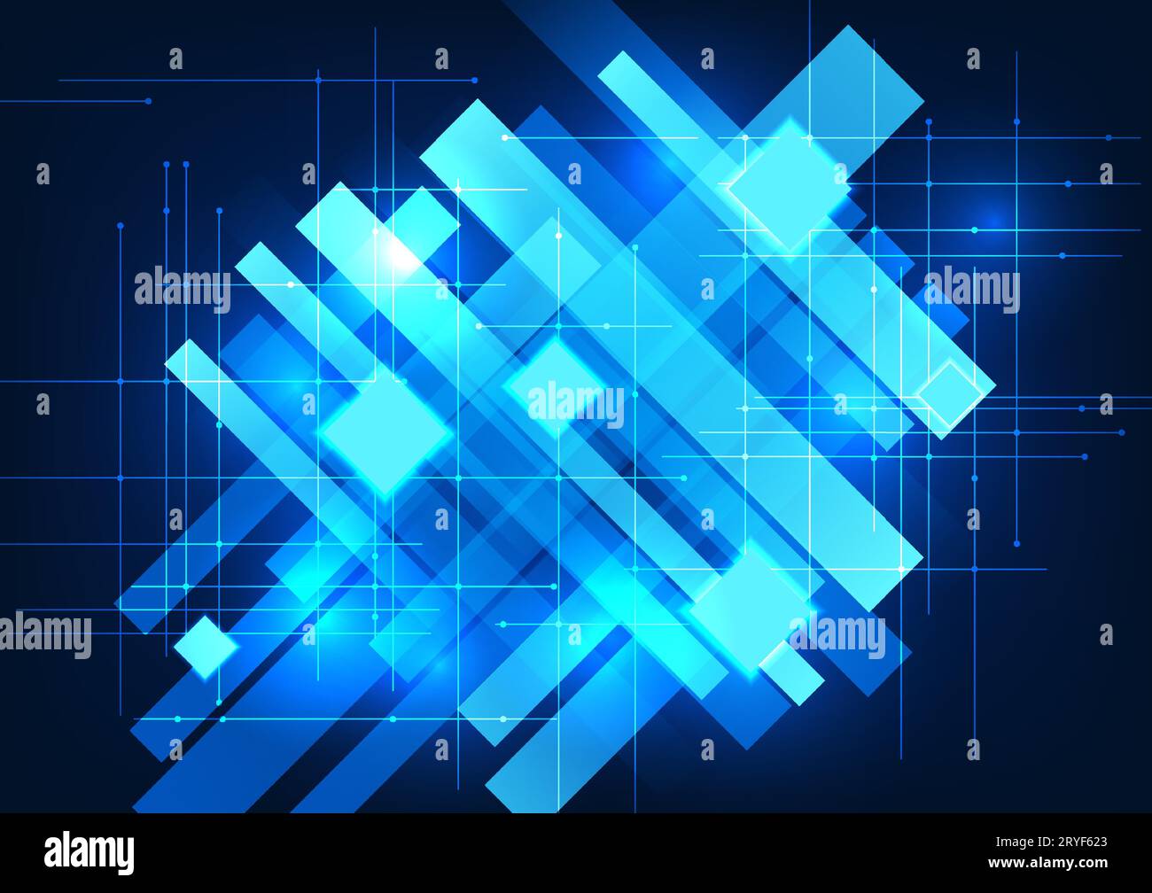 Abstract technology background Square geometric shapes stacked together ...