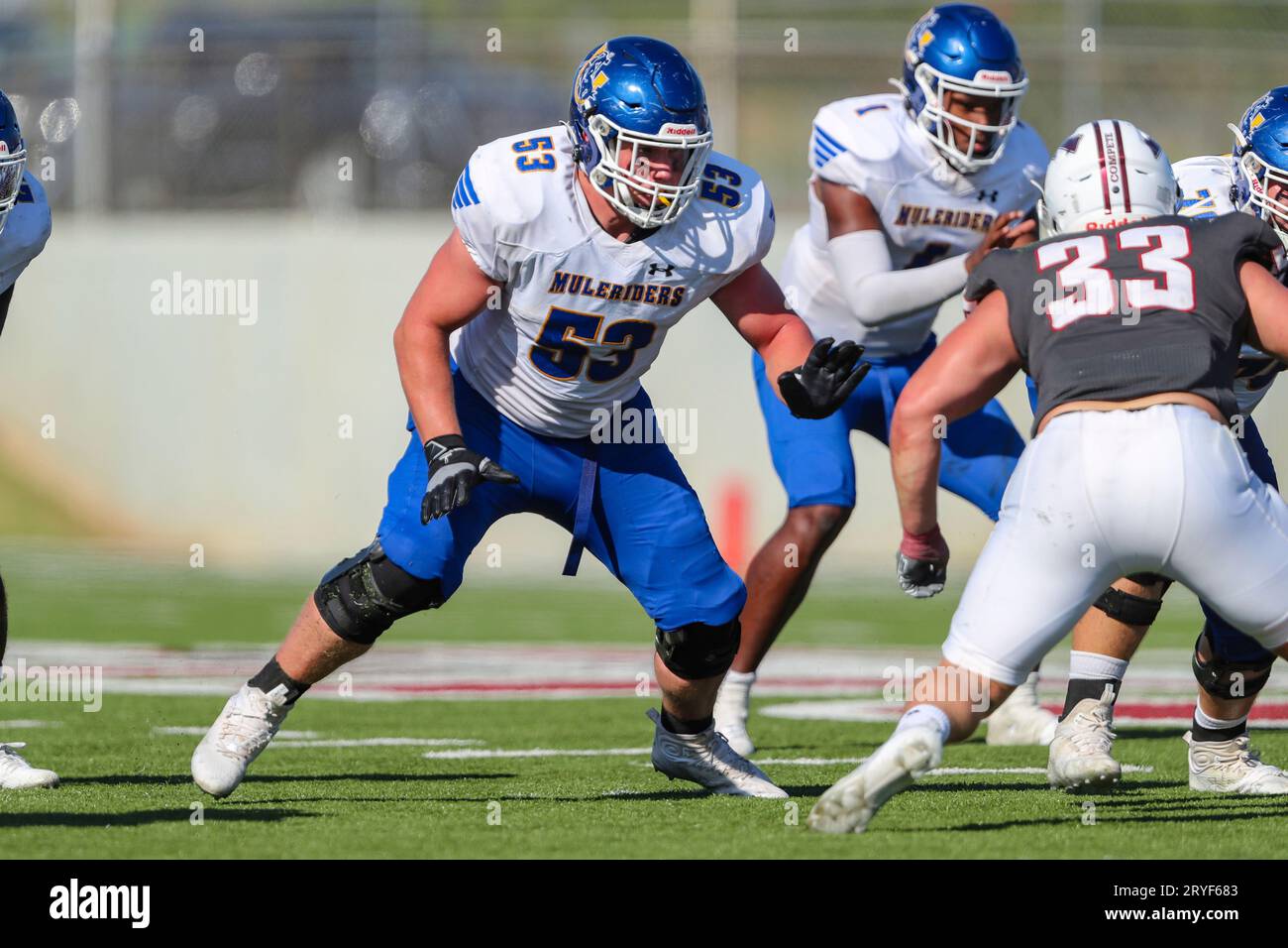 September 30, 2023:.Southern Arkansas Muleriders OL Connor Hagerty (53 ...