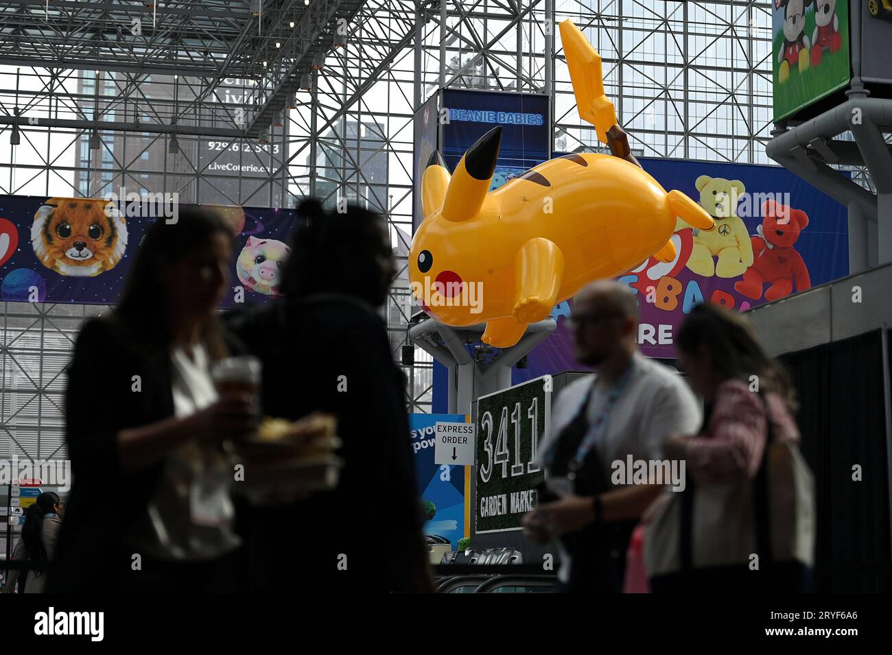 New York, USA. 30th Sep, 2023. A large Pokemon ‘Pikachu' character ...