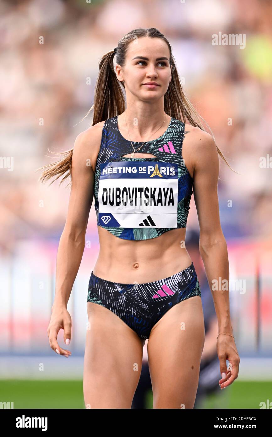 Paris, France. 09th June, 2023. Nadezhda Dubovitskaya of Kazakhstan (women's high jump) during ...