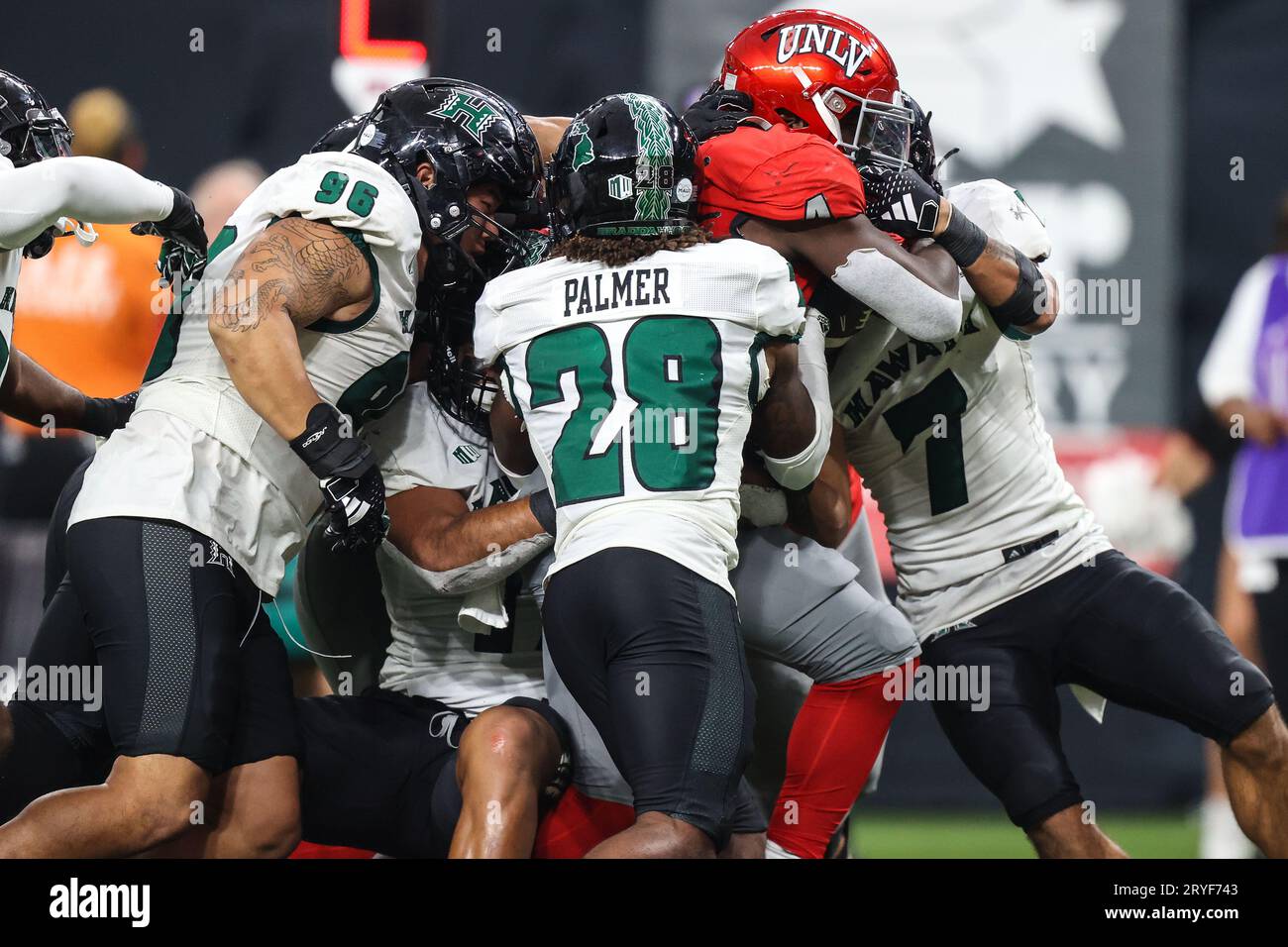 Las Vegas, NV, USA. 30th Sep, 2023. UNLV Rebels running back Donavyn ...