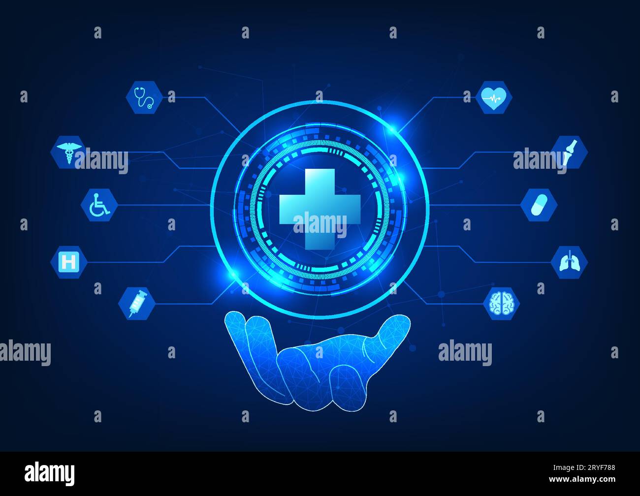 Digital patient illustration circle Stock Vector Images - Alamy