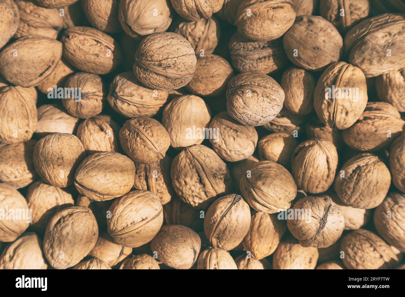 Lots of organic walnuts, filled frame. Healthy eating concept Stock ...