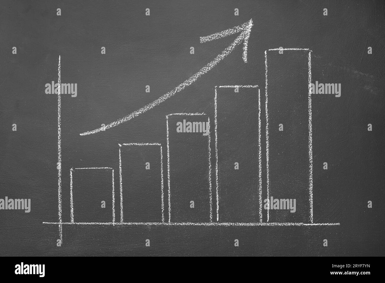 Hand drawn bar graph on blackboard hi-res stock photography and images ...