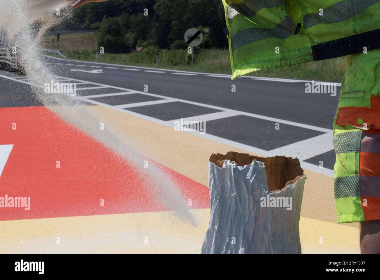 Floor marking or road marking Stock Photo - Alamy